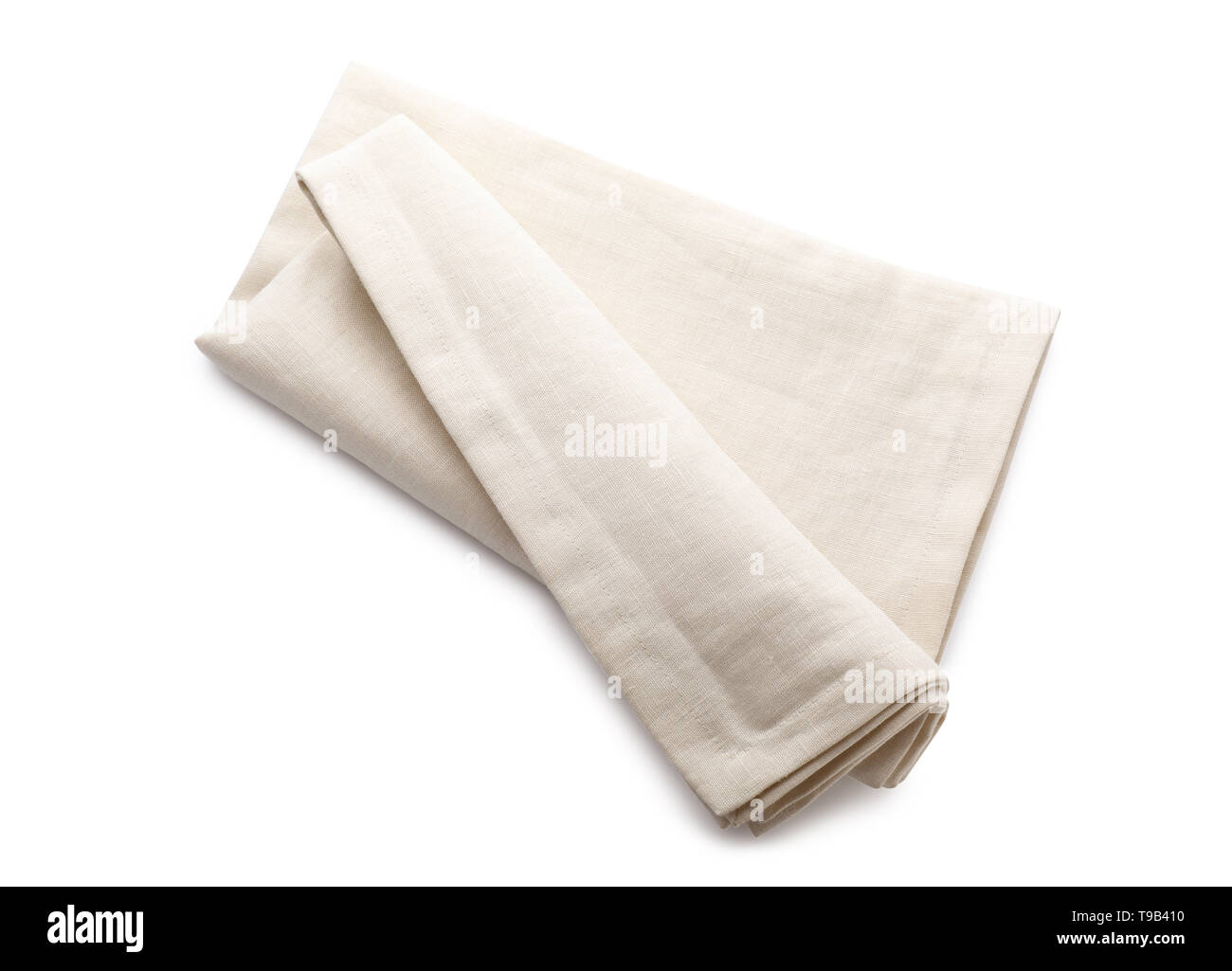Clean kitchen towel on white background Stock Photo - Alamy