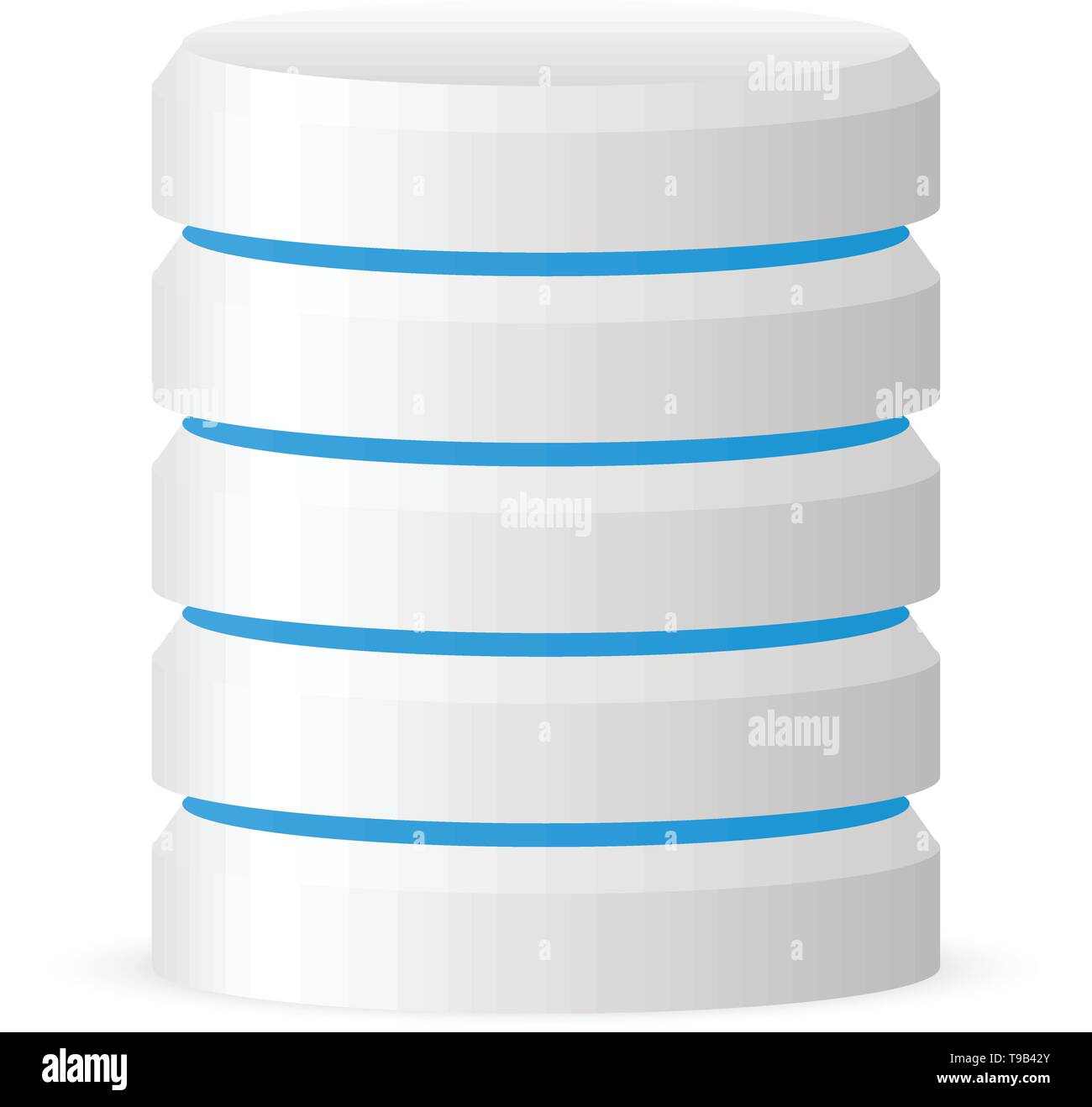 3d cylinder. Datacenter, webhosting, hard disk icon Stock Vector Image ...