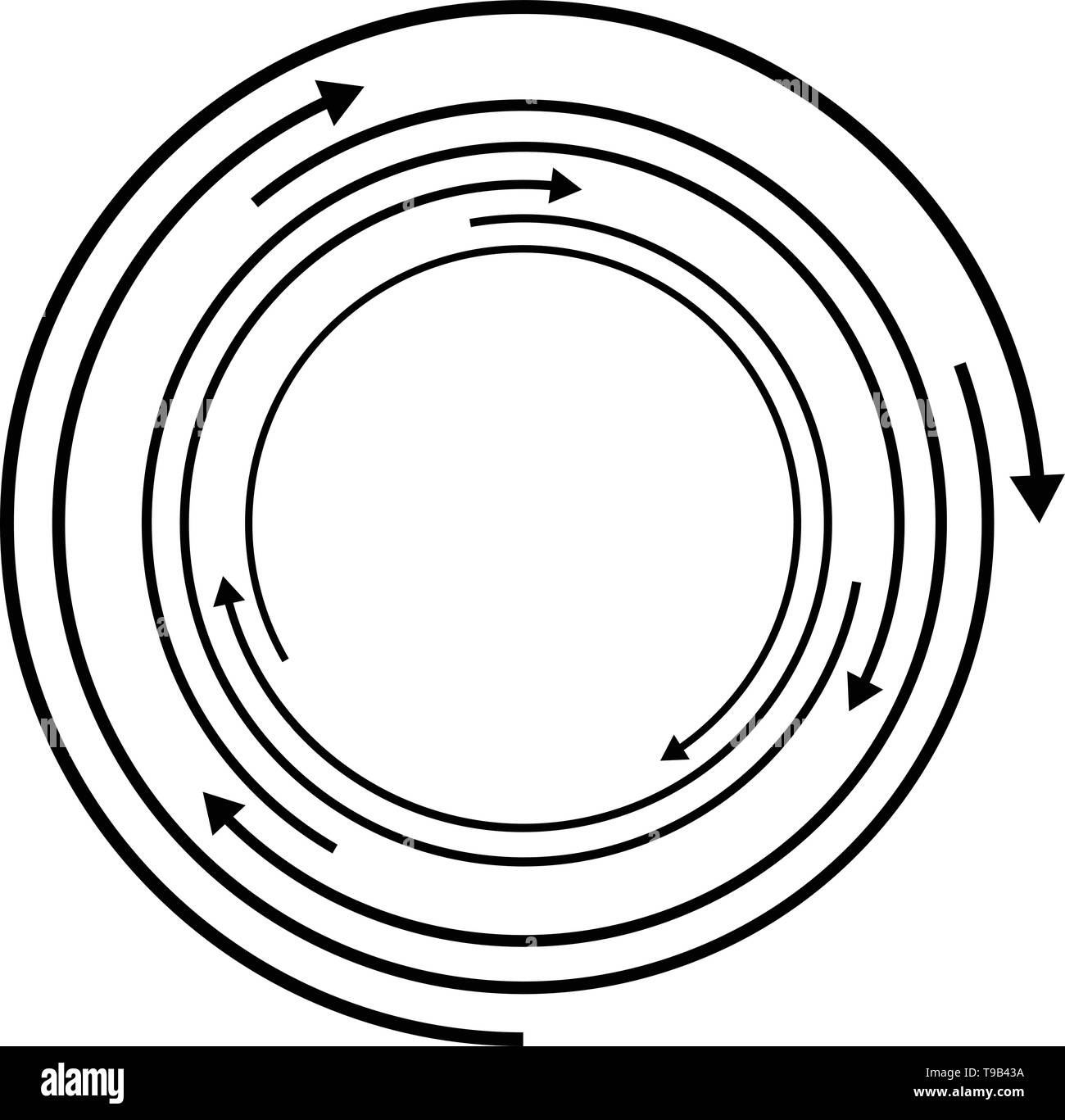 Circular arrows. Rotation, circulation, cycle, spin design element ...