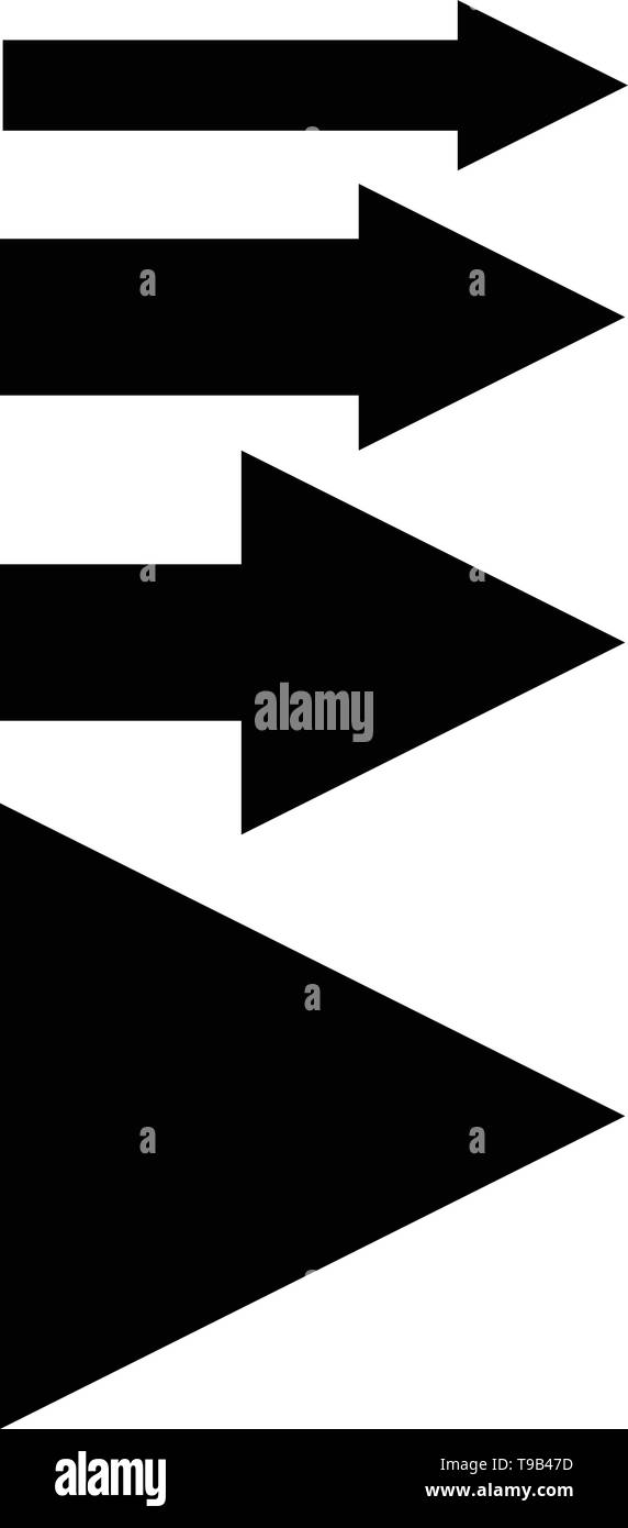 Set of simple arrow shapes. Black arrow elements Stock Vector Image ...
