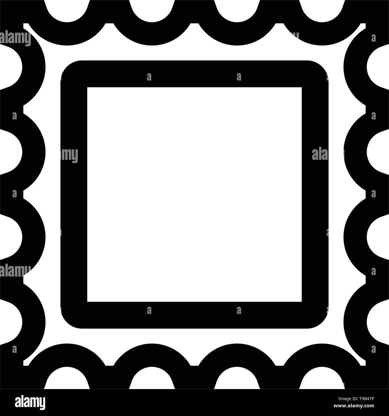 Postage, postal stamp graphic element isolated on white Stock Vector ...