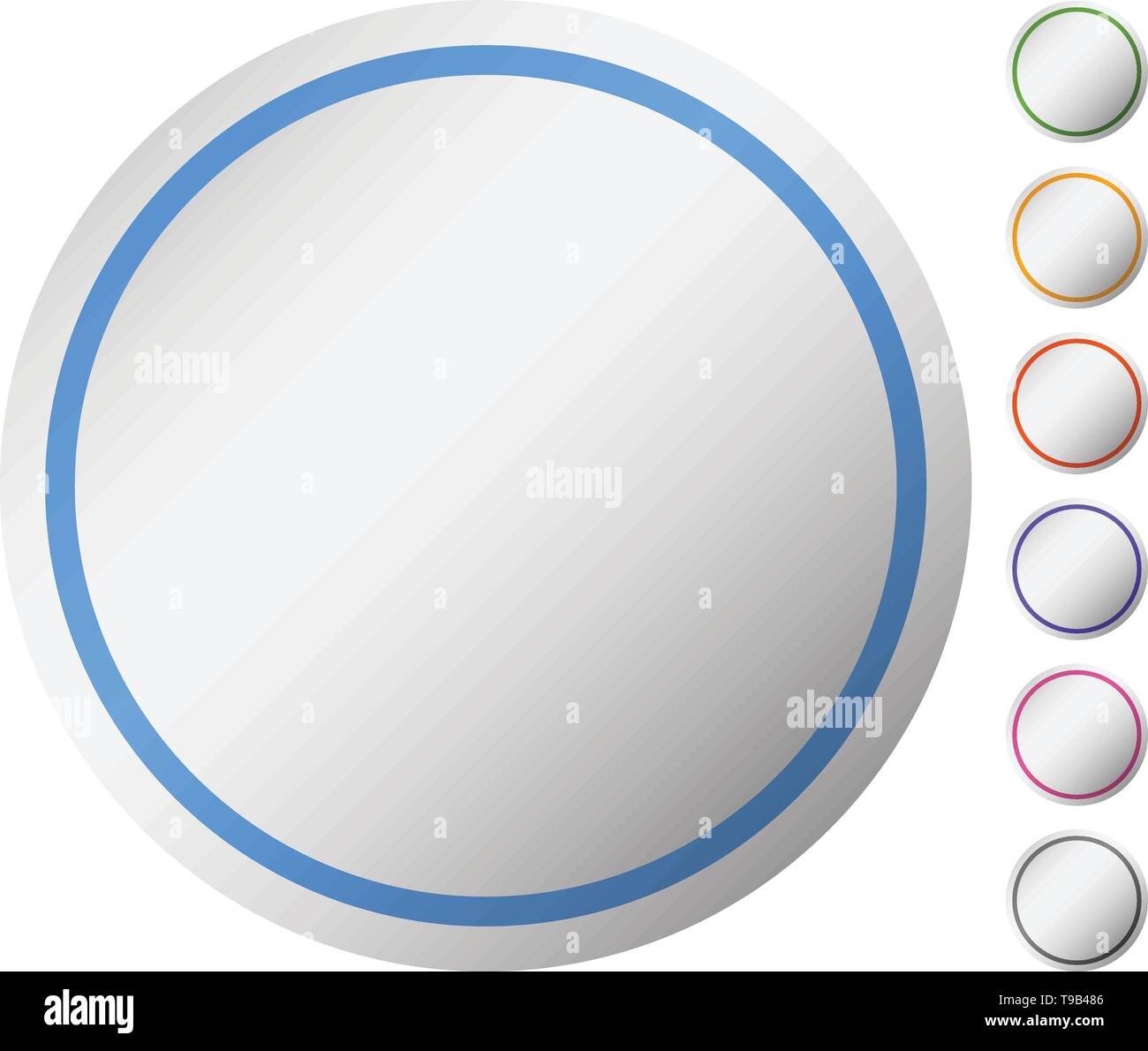 Blank, empty circle in more colors. Circle layout element Stock Vector ...