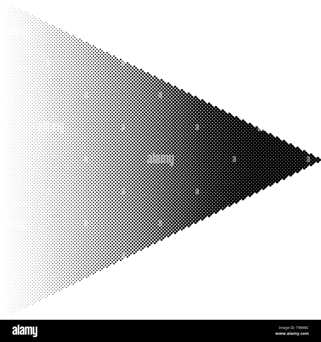 Halftone arrow with fading gradient. Half-tone arrow shape Stock Vector ...