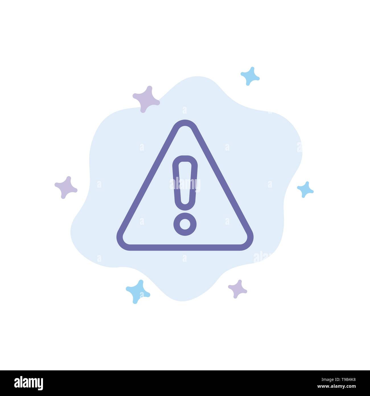 Hazard triangle blue Stock Vector Images - Alamy