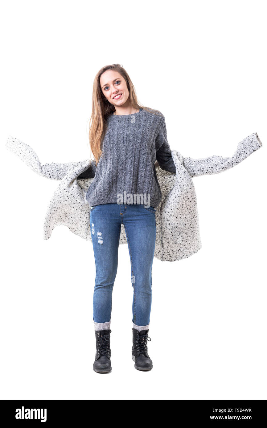 Woman getting dressed jumper hi-res stock photography and images - Alamy