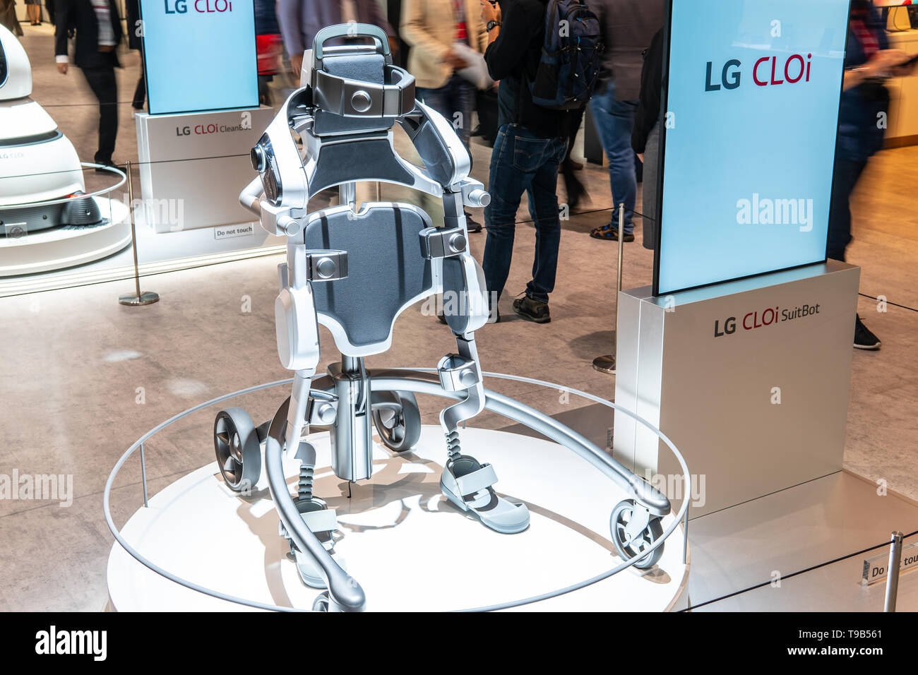 Berlin, Germany, August 31, 2018, LG CLOi ThinQ AI Bot smart robot ...