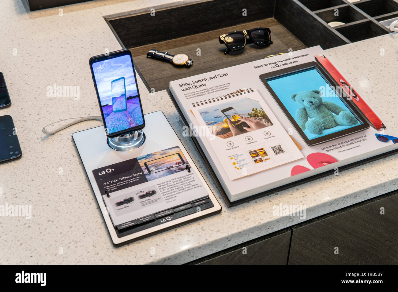 LG smartphone on display from 2018, with Android at LG exhibition ...
