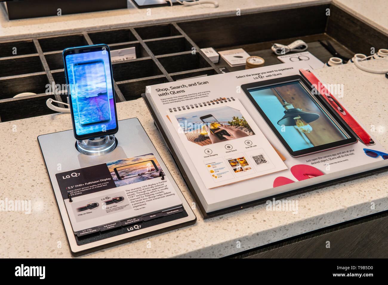 LG smartphone on display from 2018, with Android at LG exhibition ...