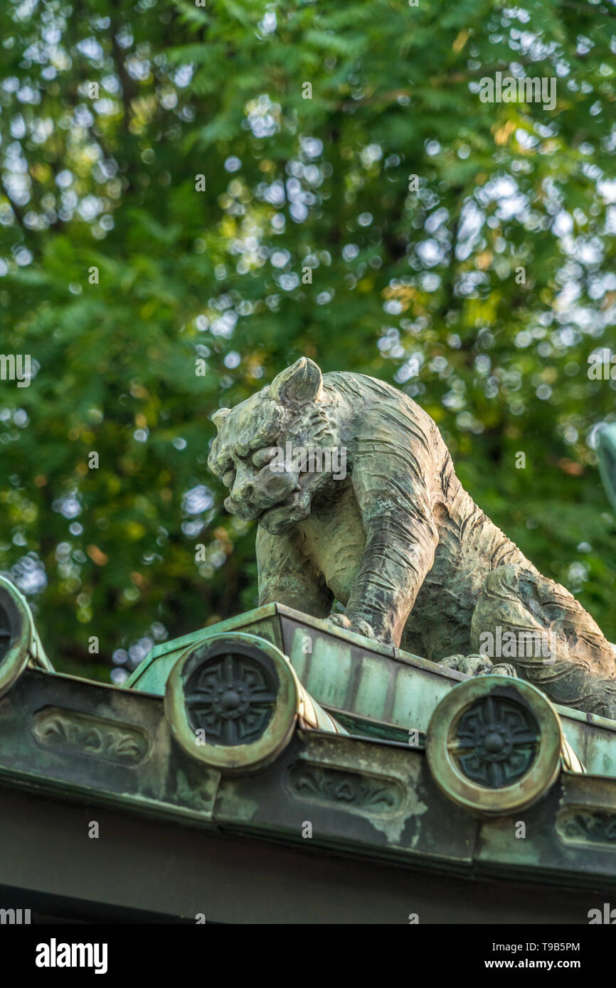 Tokyo - August 4, 2018 : Onigawara (Ogre goblin tile) gargoyle style ...