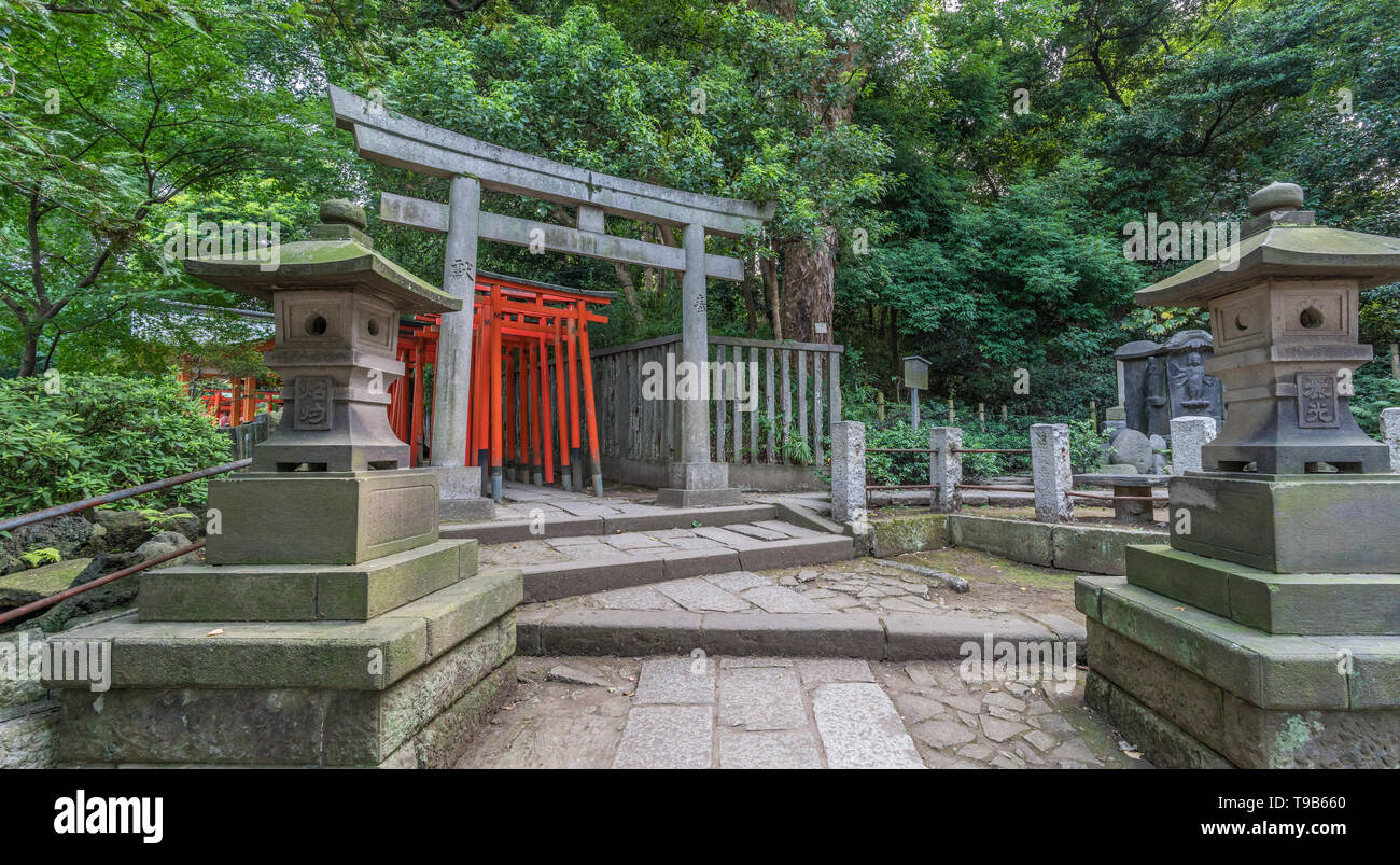 Tokyo, Bunkyo Ward - August 6, 2018 : Panoramic view of Ishidoro ...