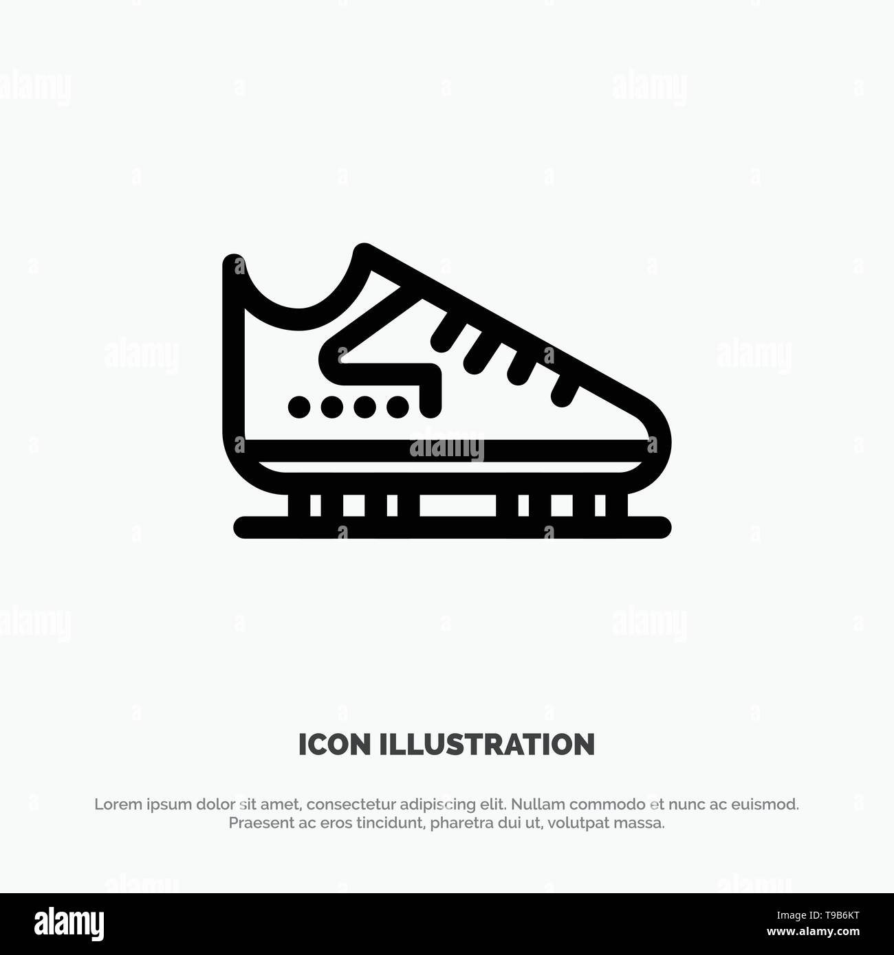 Hockey skates lace Stock Vector Images - Alamy