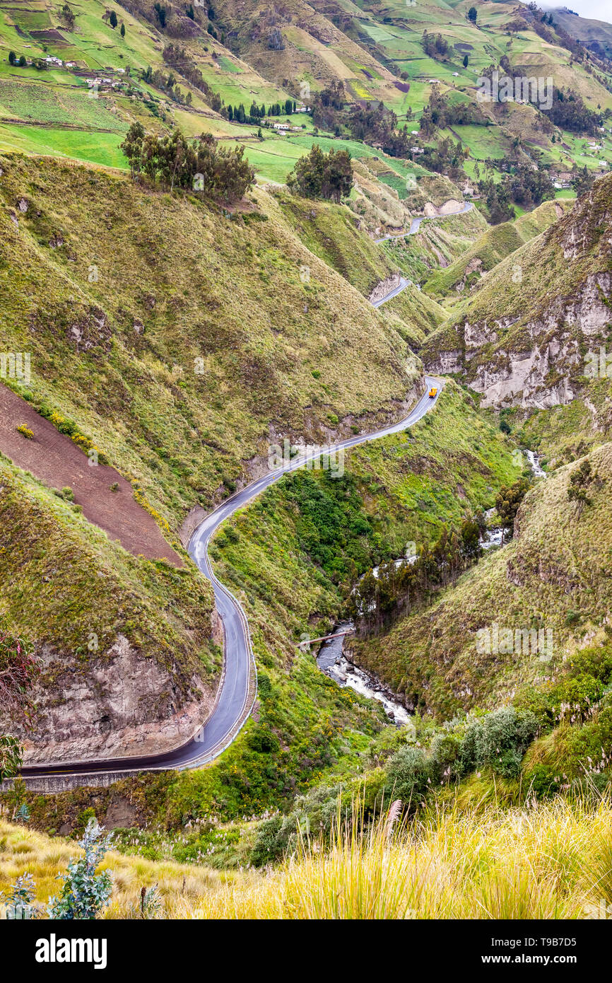 Vía Flores, old road from Ambato to Guaranda, next to the Ambato river ...