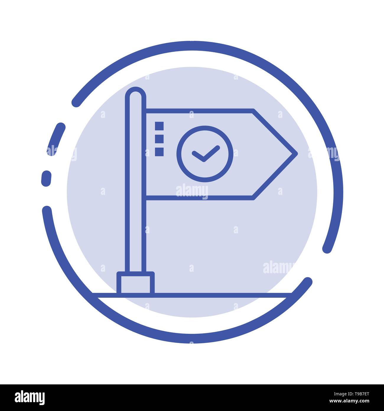 Check mark sign icon blue Stock Vector Images - Alamy