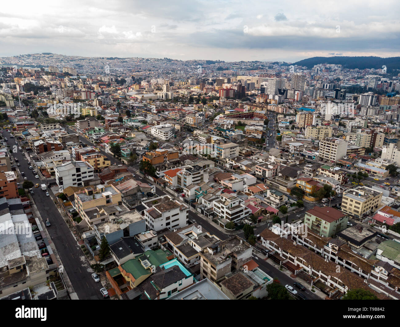 Aerial view of northern Quito Stock Photo - Alamy
