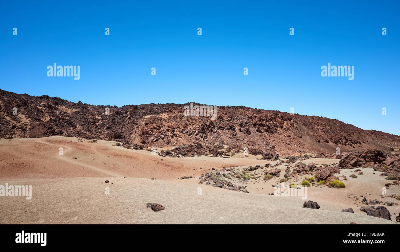 Mars like landscape of Mount Teide in Teide National Park, Tenerife ...