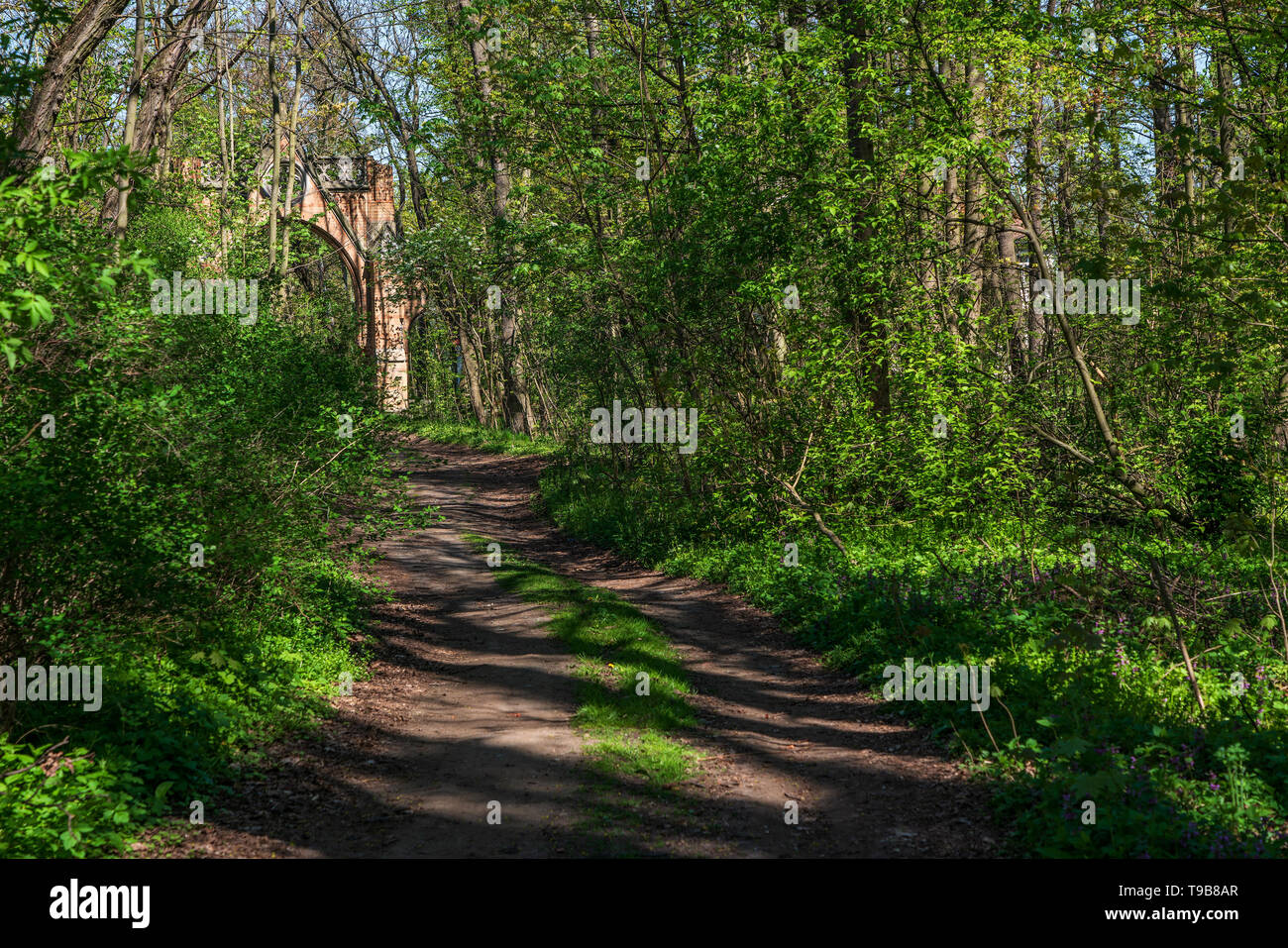 Gate to the park of the castle Koppitz, Poland Stock Photo - Alamy