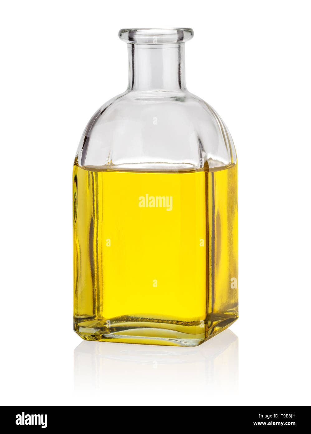 Glass bottle with yellow oil Stock Photo - Alamy