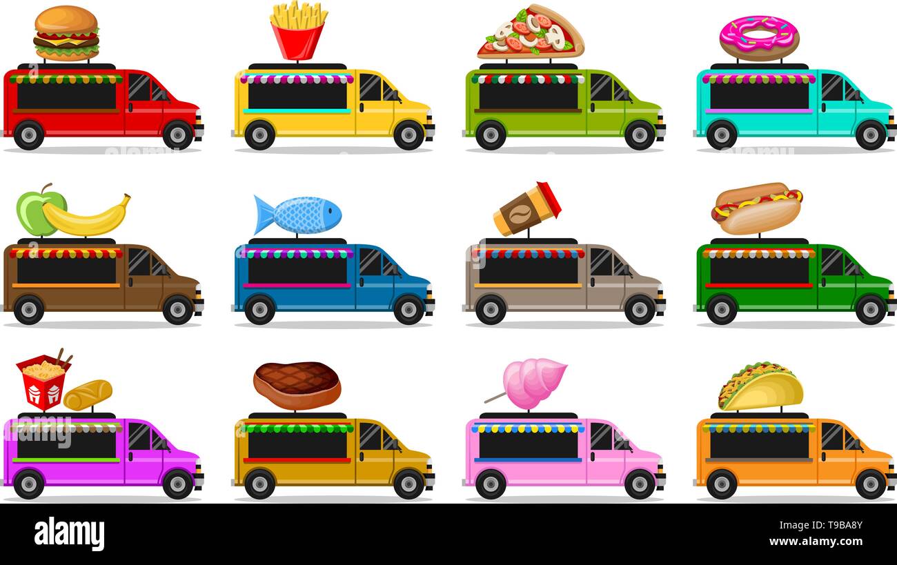 Fast food van vehicle icon hi-res stock photography and images - Alamy