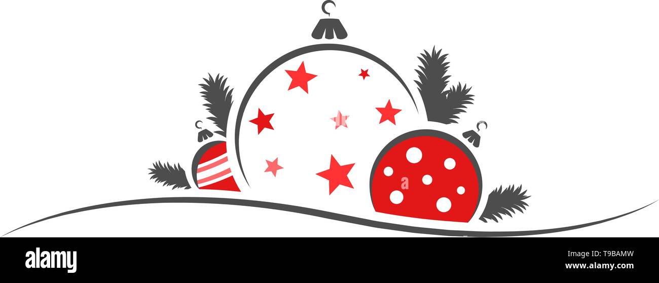 christmas baubles vector line design Stock Vector Image & Art - Alamy