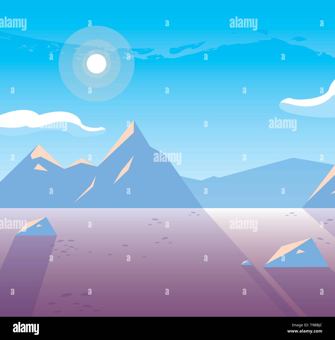 snowscape nature scene icon vector illustration design Stock Vector ...