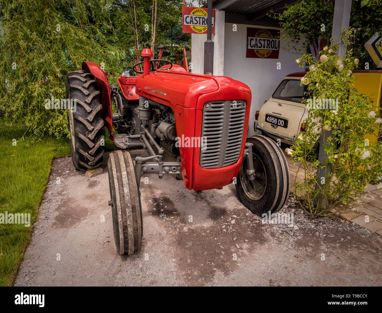 Vintage Massey Ferguson 35X Tractor at Gardening show Stock Photo - Alamy