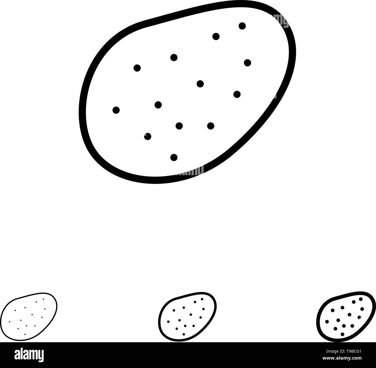 Potato vegetable cartoon illustration Black and White Stock Photos ...