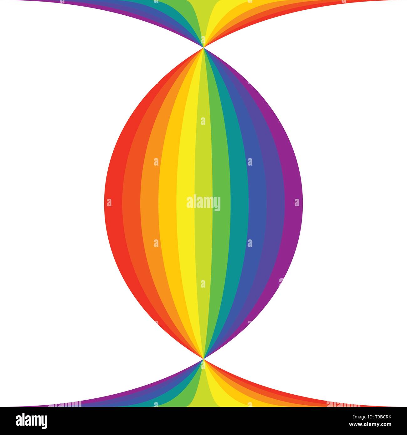 Abstract distorted, twisted element with swapping rainbow colors Stock ...