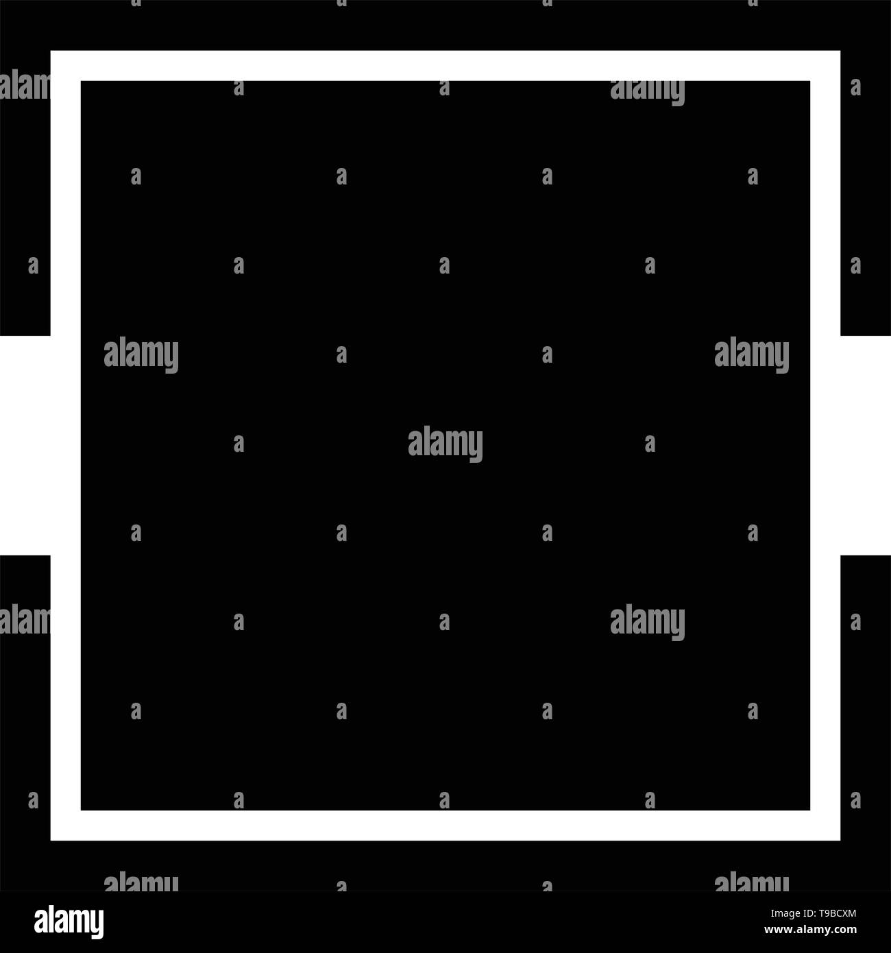 Simple squarish frame. Square border, square frame illustration Stock ...