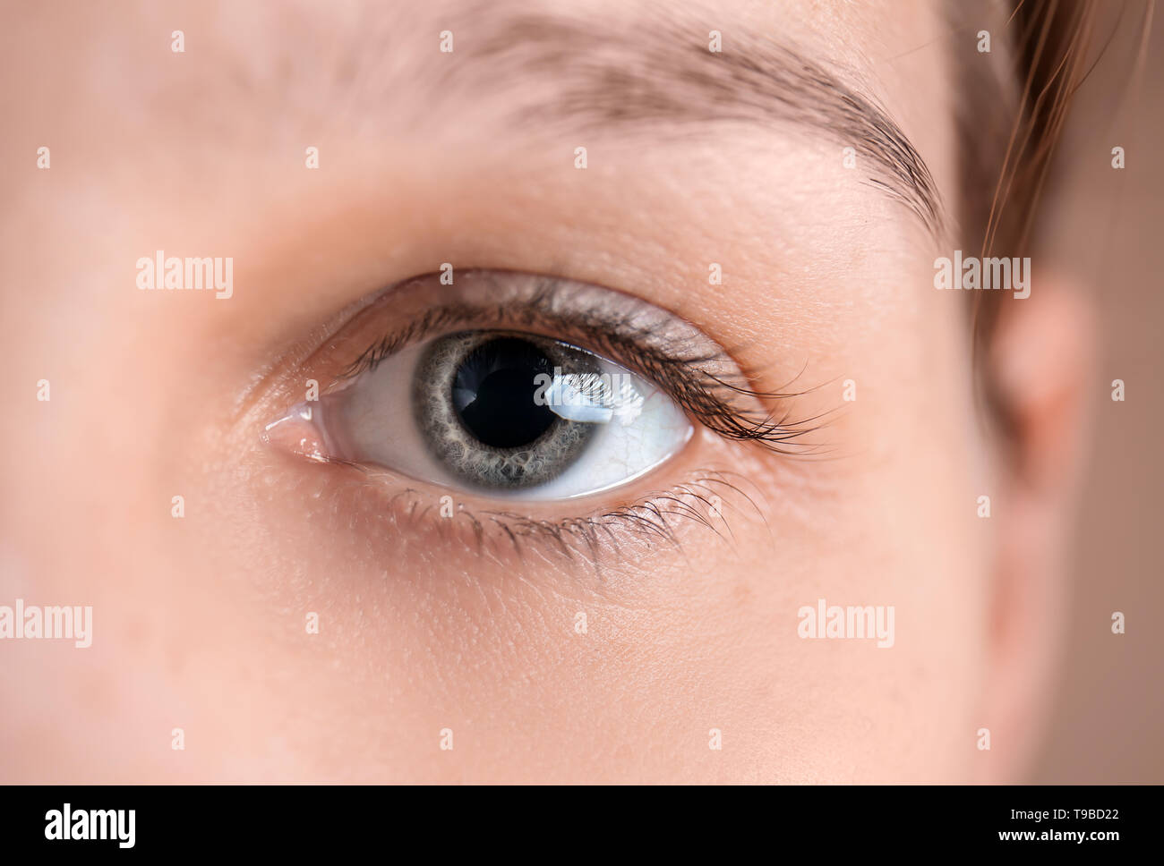 Young woman with beautiful eyes, closeup Stock Photo - Alamy