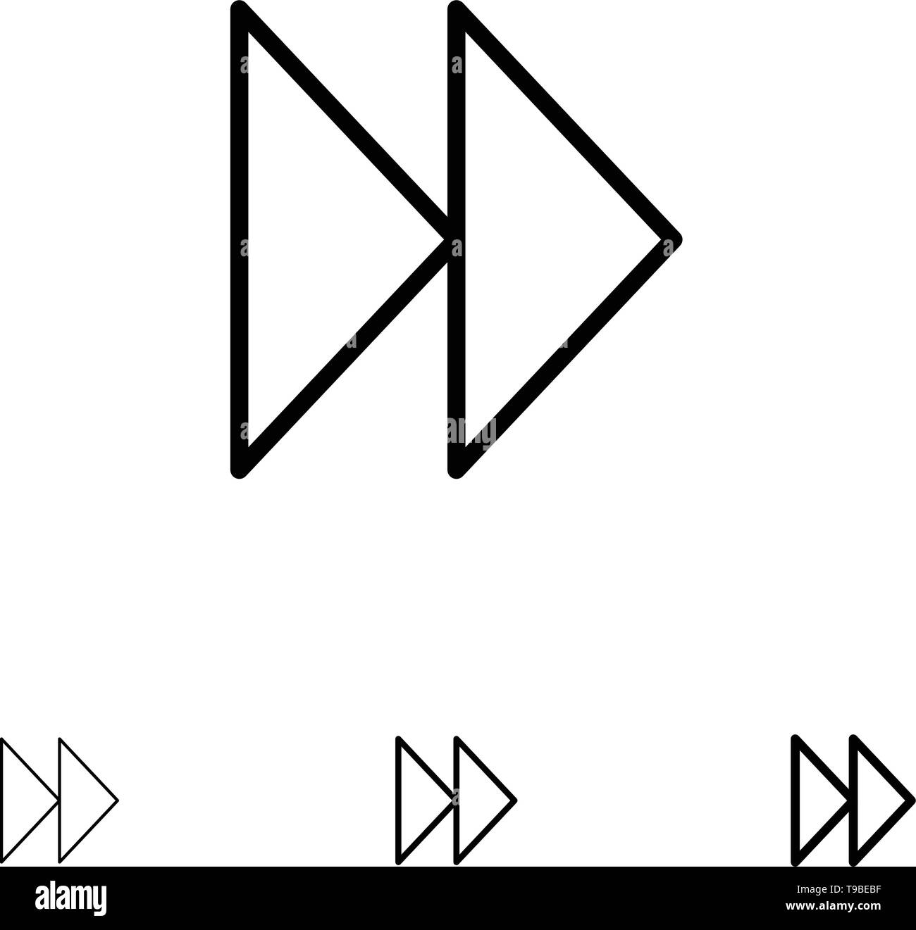 Black button fast forward sign hi-res stock photography and images - Alamy