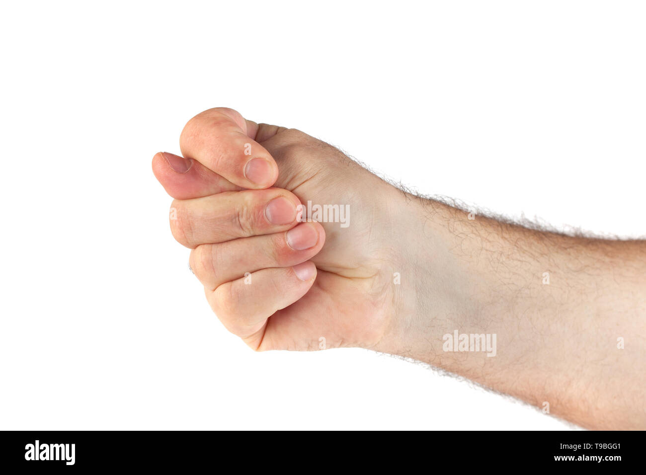 Close up man clenching fist hi-res stock photography and images - Alamy