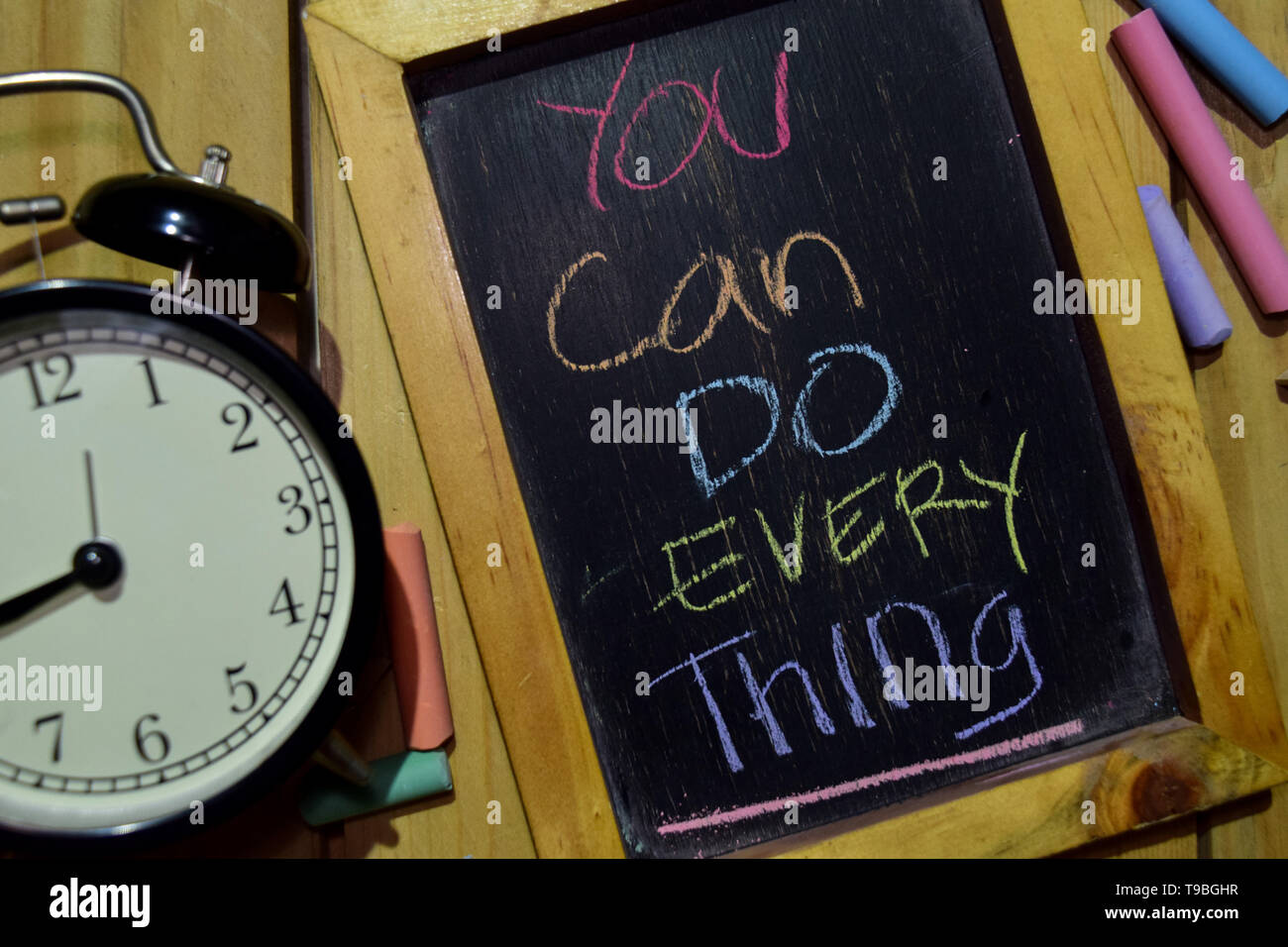 You Can Do Everthing on phrase colorful handwritten on chalkboard and ...