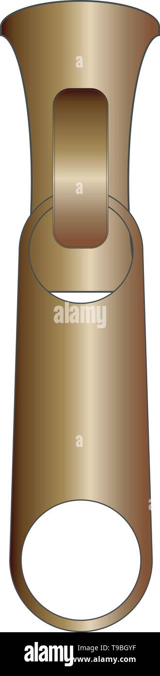 Zipper puller metal vector illustration eps10 on a white background ...