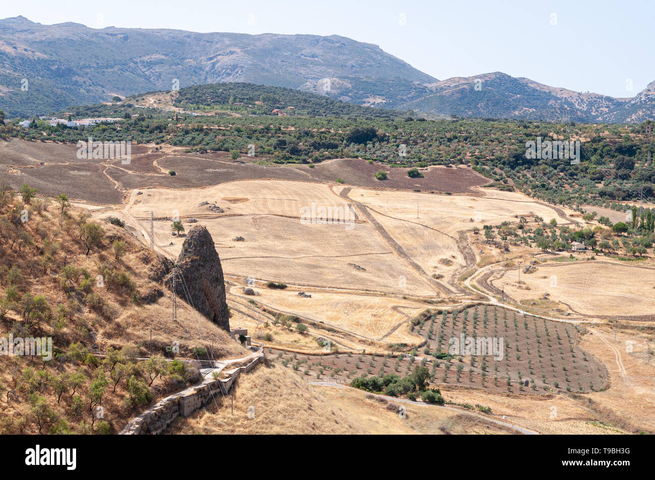 Valley and andalusian mountains in the background Stock Photo - Alamy