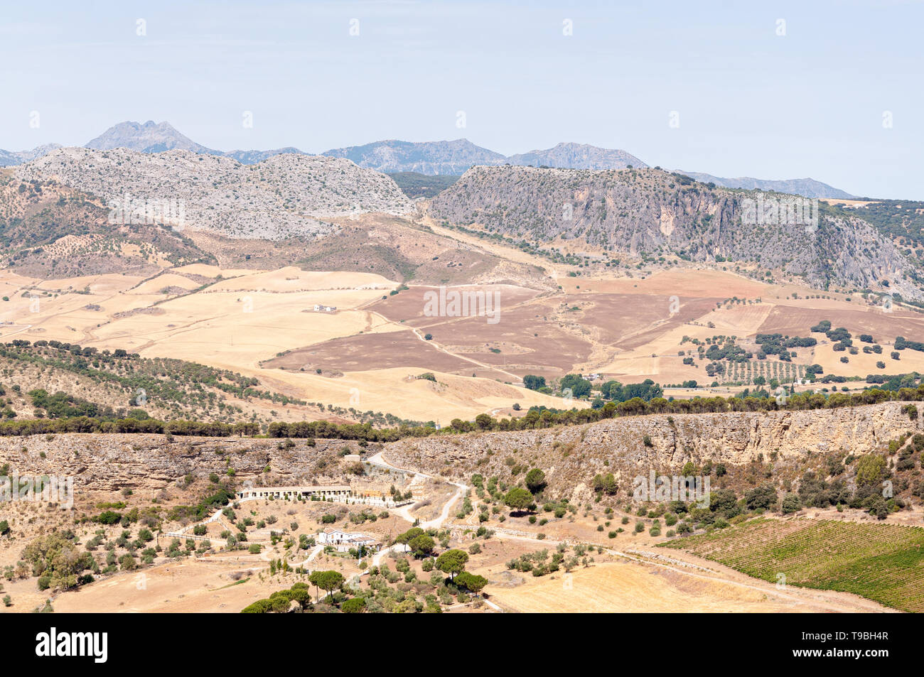 Valley and andalusian mountains in the background Stock Photo - Alamy