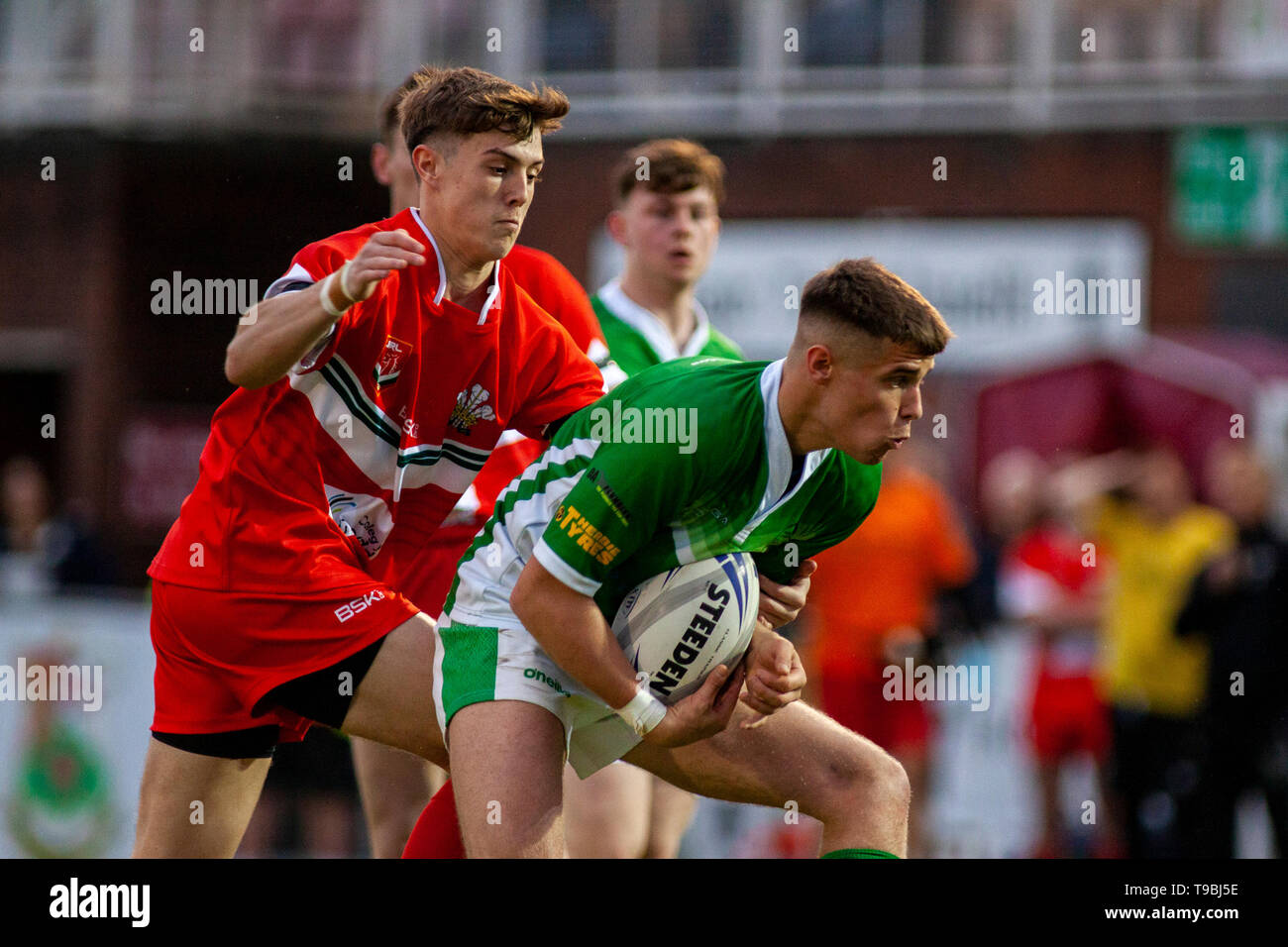 Wales v Ireland u19 Rugby League International at Stebonheath Park ...