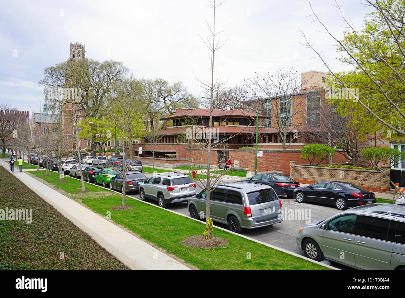 CHICAGO, IL -22 APR 2019- View of the Gothic campus of the University ...