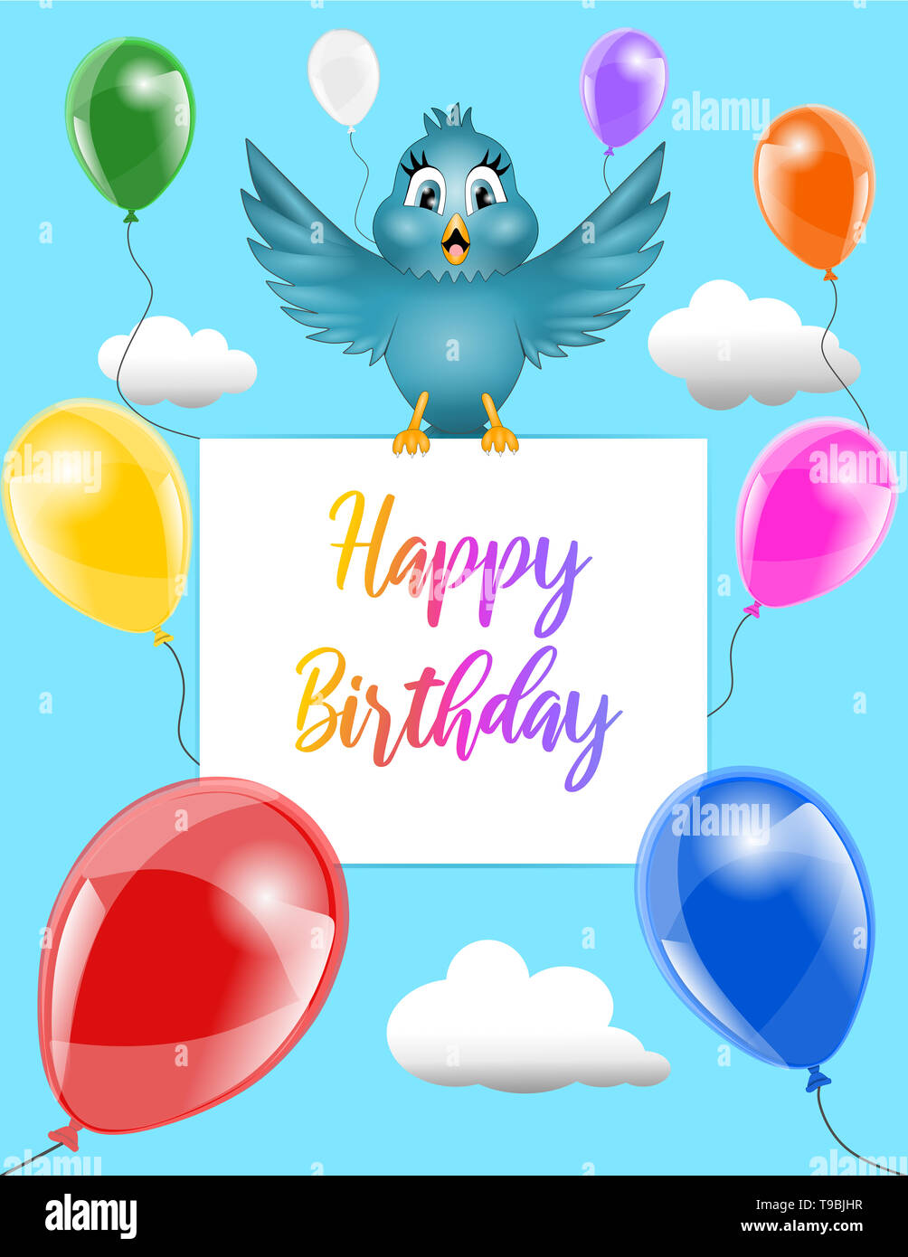 Happy birthday cartoon hi-res stock photography and images - Alamy