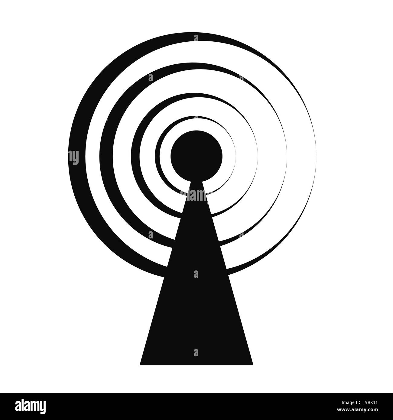 access point, wi-fi signal, antenna isometric flat icon. vector ...