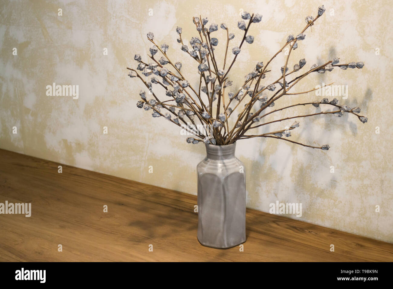 Cafe interior with dried flower vase, stock photo Stock Photo - Alamy