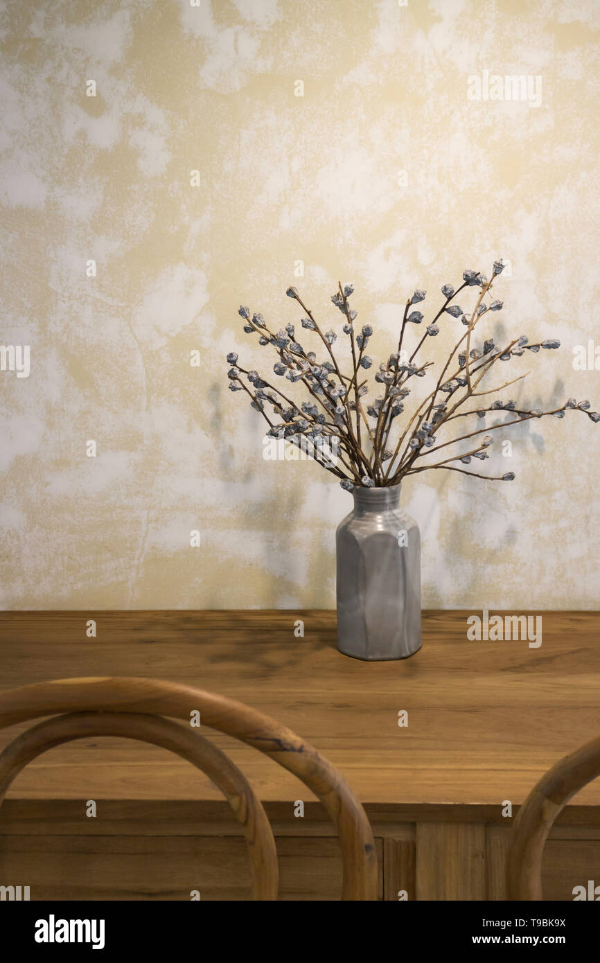 Cafe interior with dried flower vase, stock photo Stock Photo - Alamy