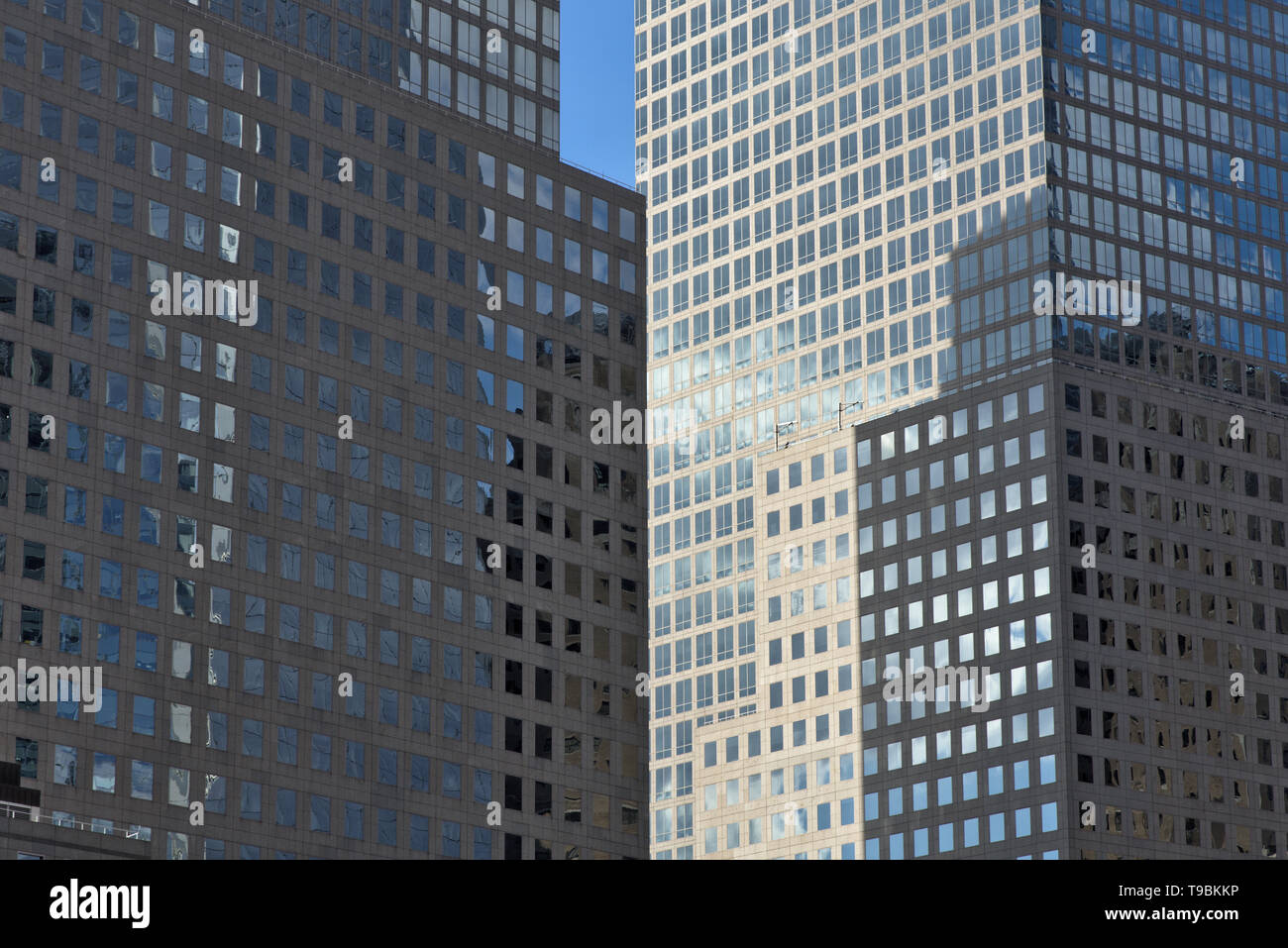 Facades of the former Four World Financial Center and Three World ...