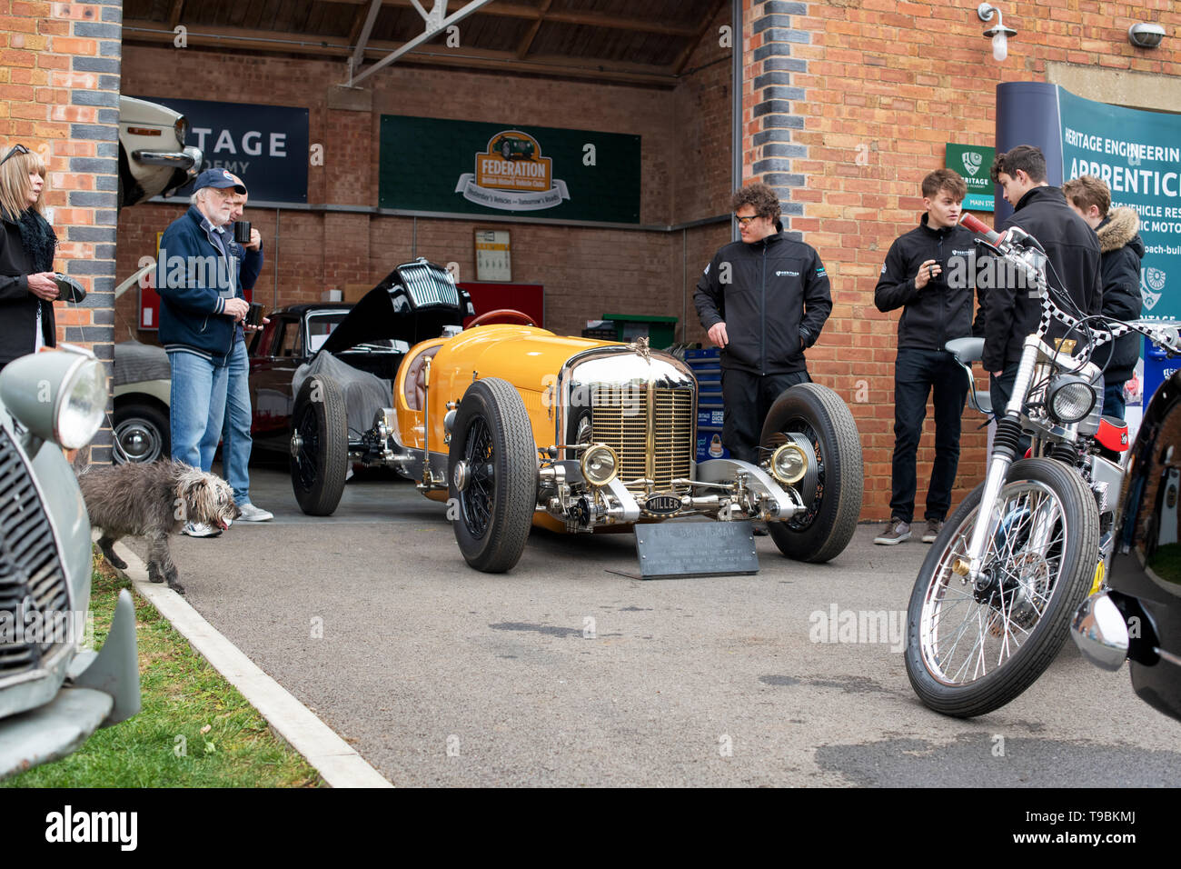 The craftsman car built by lamb engineering outside a garage at ...