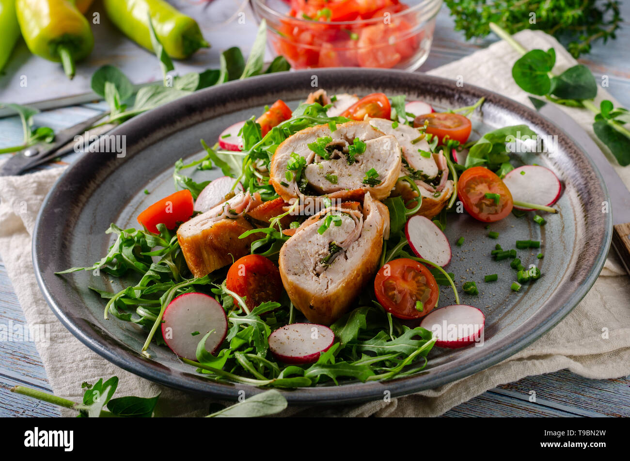 Chicken roulade hi-res stock photography and images - Alamy