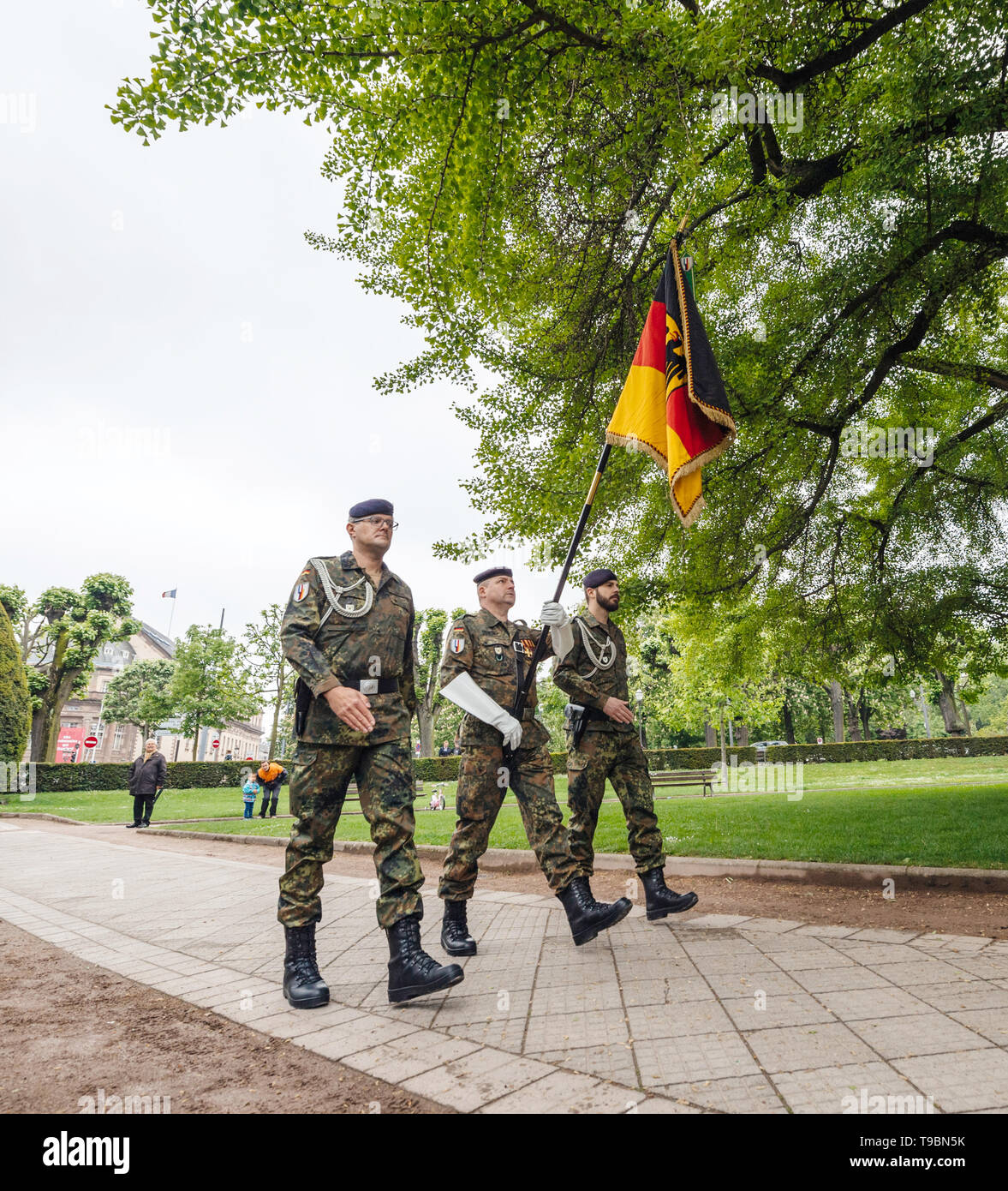 STRASBOURG, FRANCE - MAY 8, 2017: Square image of German soldiers at ...