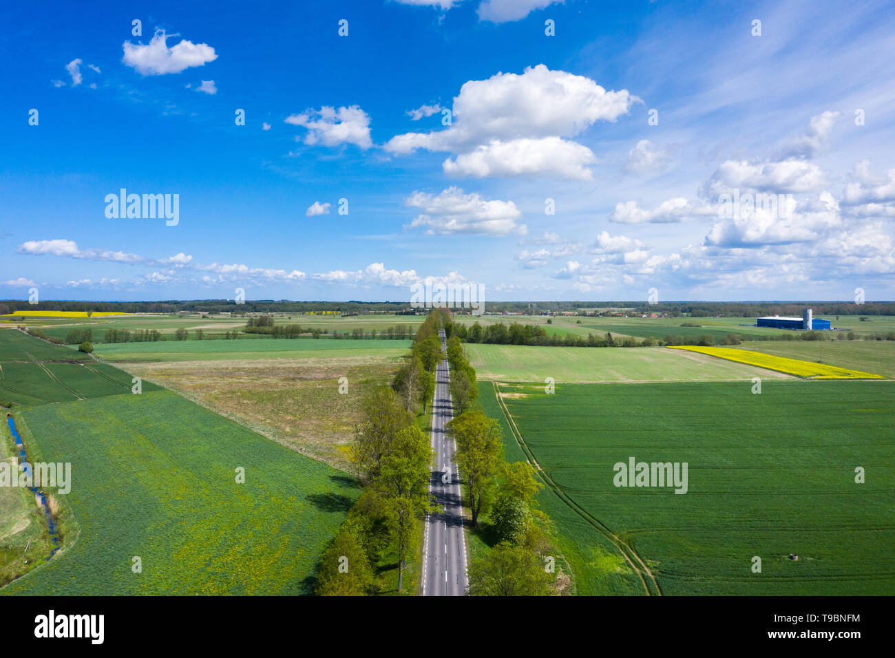 Flying over road in field hi-res stock photography and images - Alamy