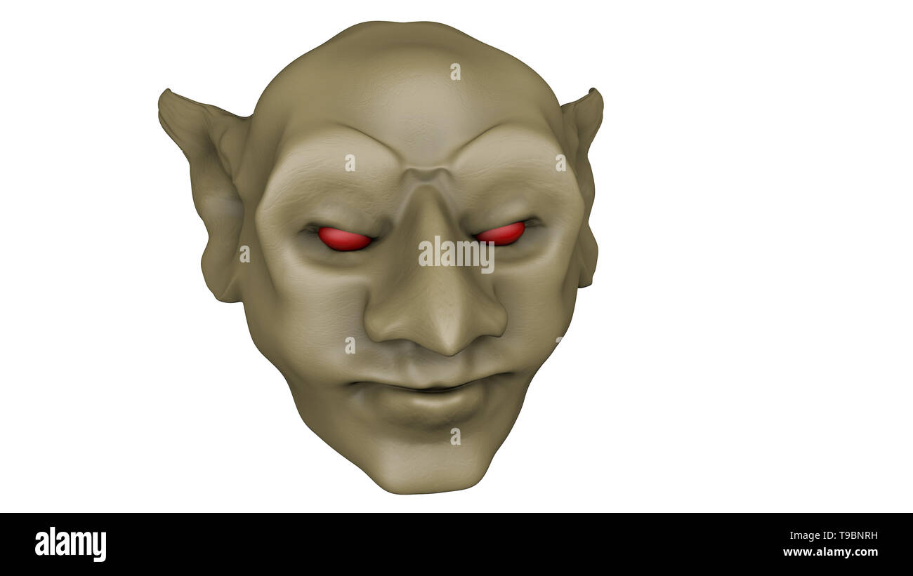 head of a fairy evil. 3D rendering Stock Photo - Alamy