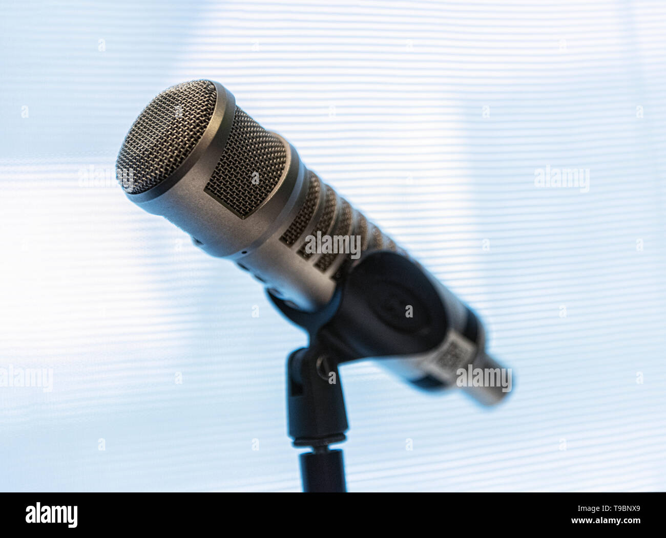 Professional condenser microphone broadcasting hi-res stock photography ...