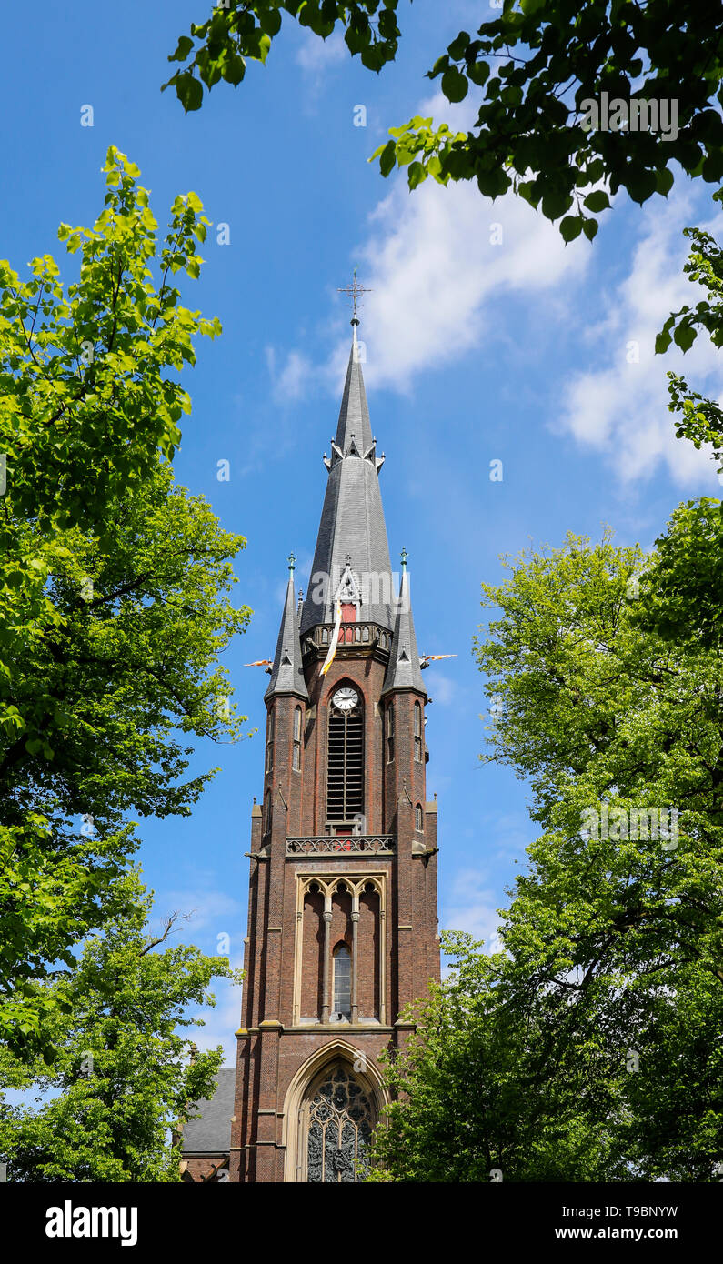 Kevelaer, Lower Rhine, North Rhine-Westphalia, Germany - City view with ...