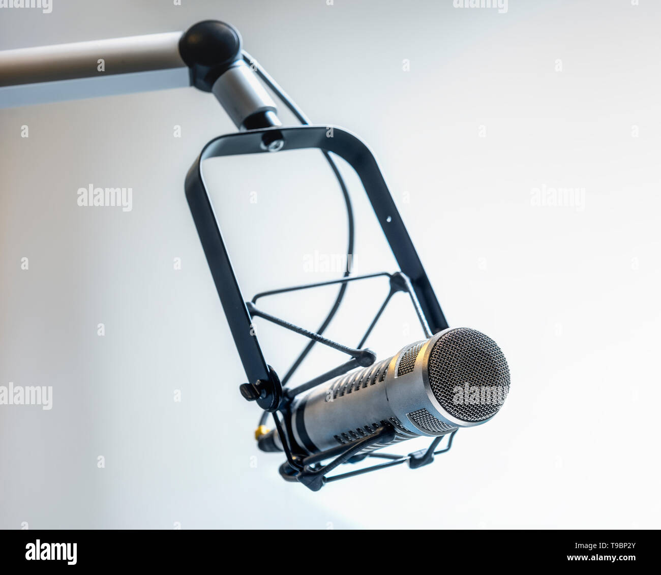 Professional condenser microphone broadcasting hi-res stock photography ...